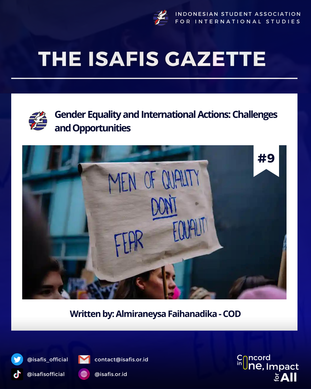 Gender Equality and International Actions: Challenges and Opportunities ...